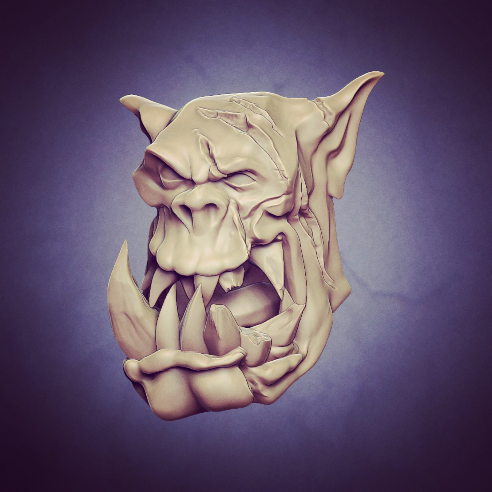 STL file MrModulork's Scar Orc Heads - Set A 🎲 ・3D print design to ...