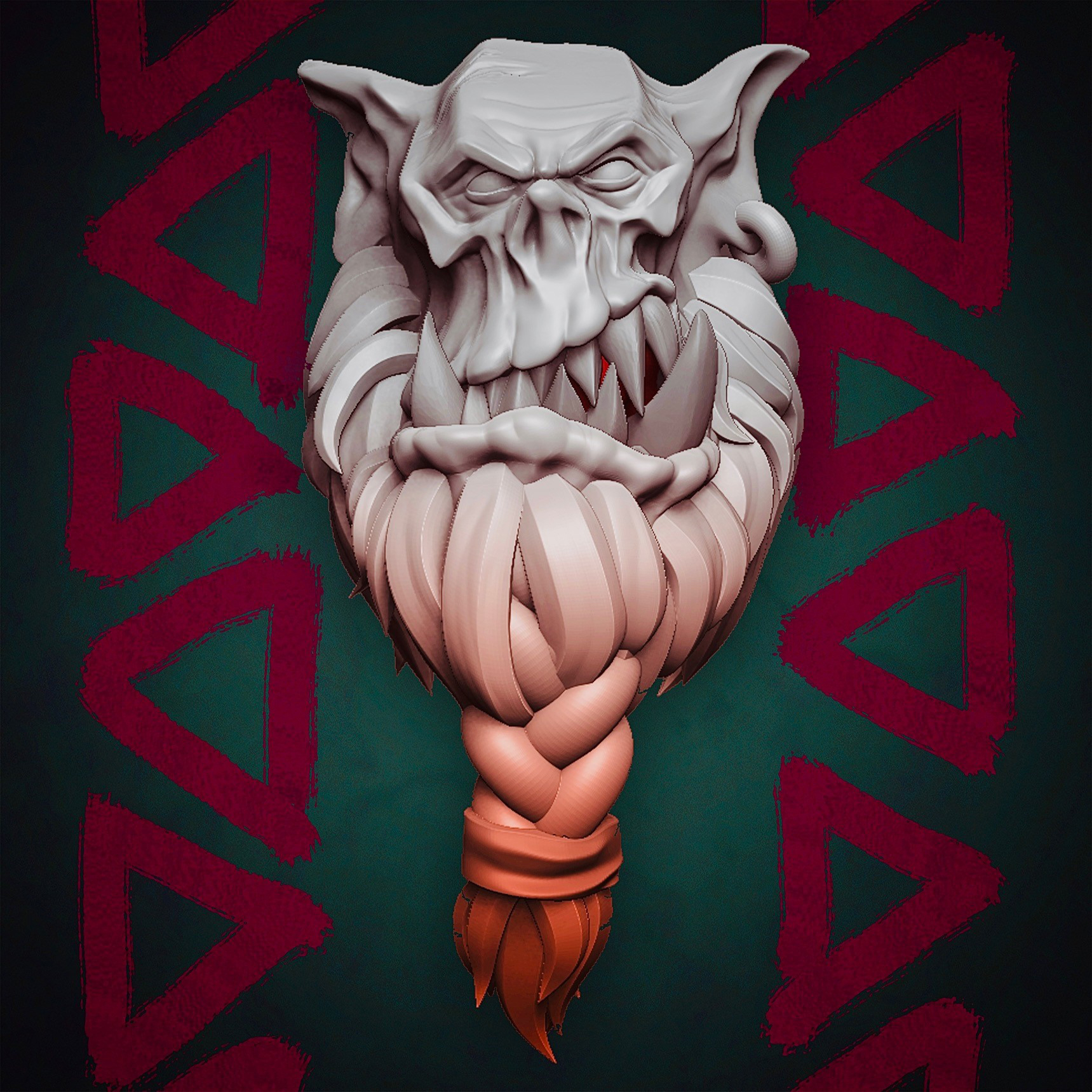 👹 MrModulork's Monster Hunter Orc Heads - Set A・ STL File for ・Cults
