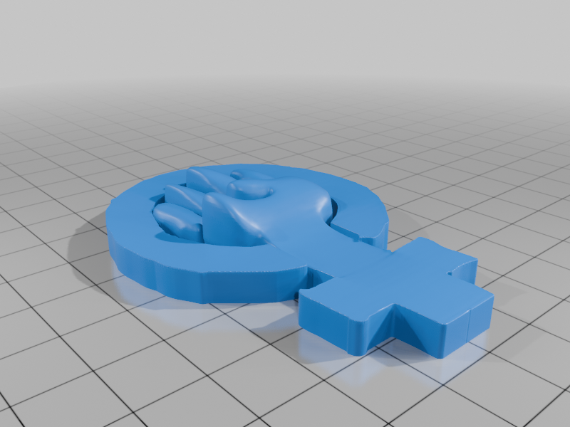 🤜 feminist animalist fist・Free 3D File for ・Cults