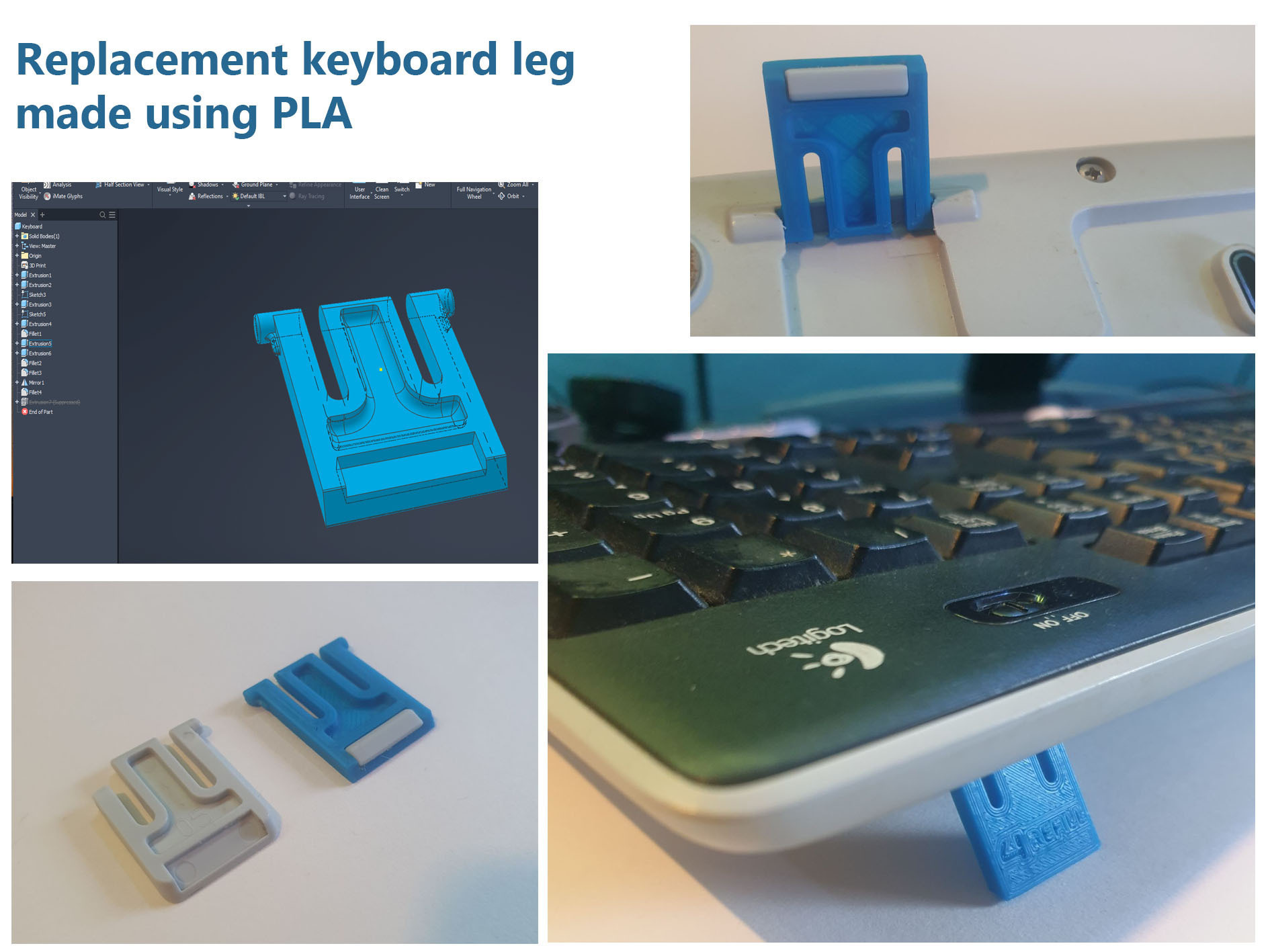 Free STL file Logitech K270 Leg 🦵 ・3D print object to download・Cults