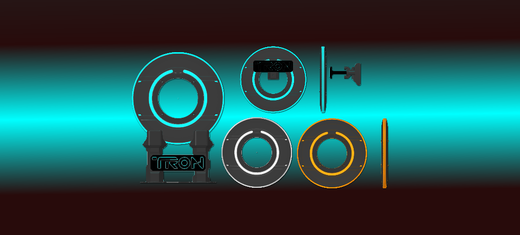 💾 Tron Legacy Identity Disc / Tron Light Disk | Thematic Display Plinth ...