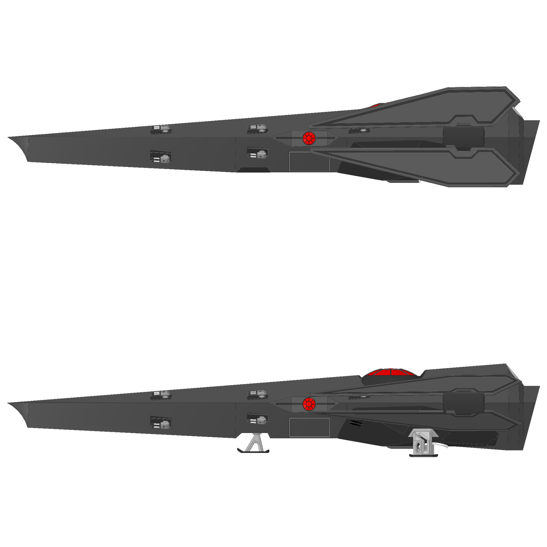 🛬 Sith Corvette-Gunship | Retractable S-Foils, Landing Gear and PD ...