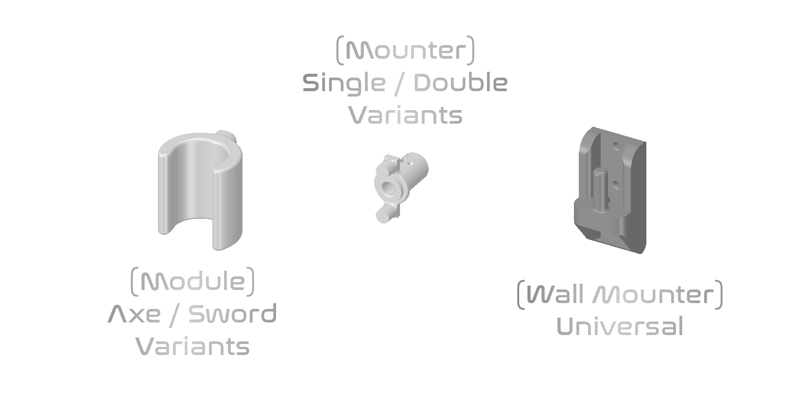 🗡️ Modular Sword & Axe Wall Mounters | Single OR Double Versions ...