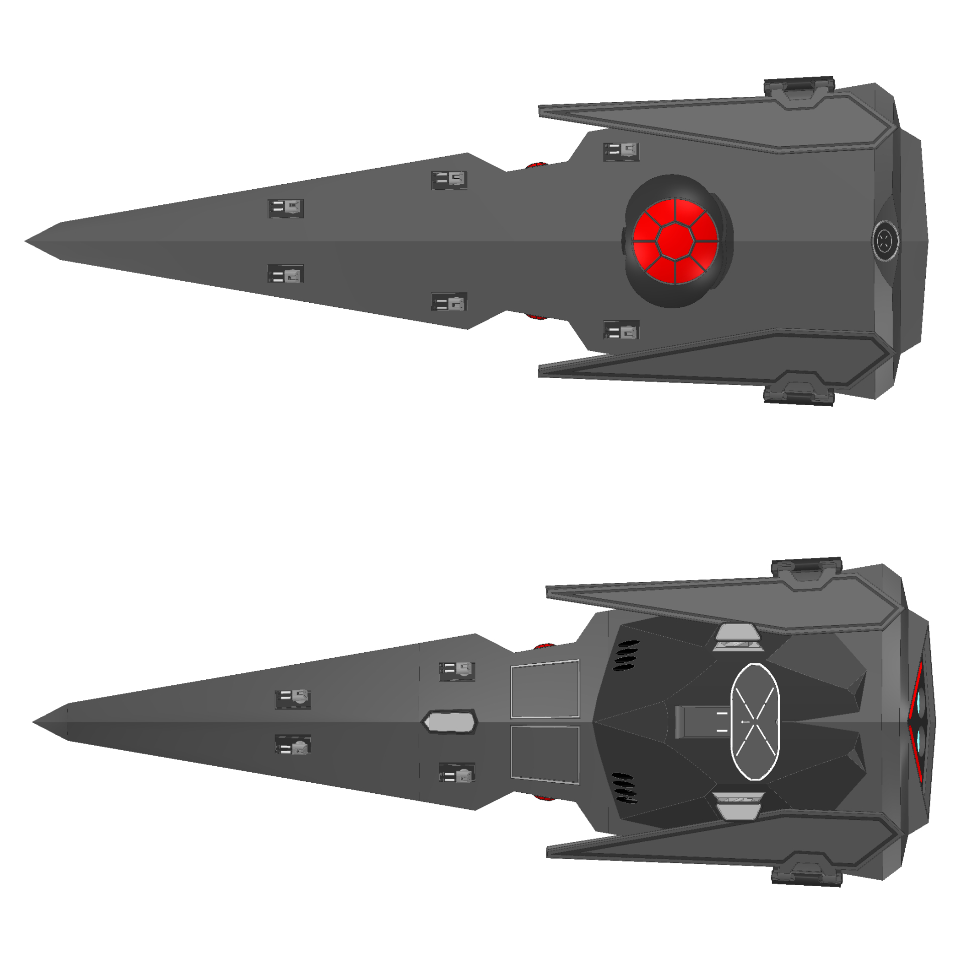 🛬 Sith Corvette-Gunship | Retractable S-Foils, Landing Gear and PD ...