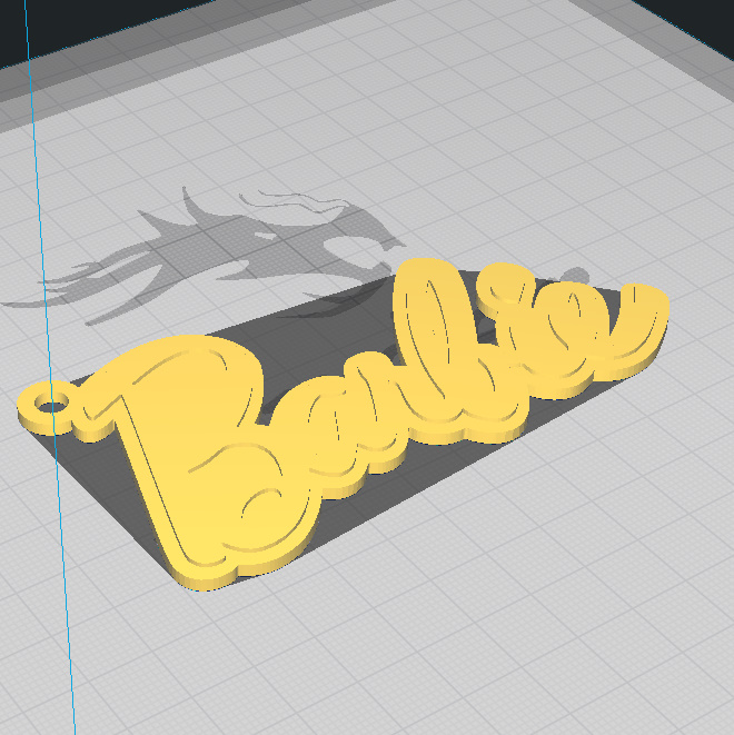 STL file Barbie Logo Keychain New 🗝️・3D printer design to download・Cults