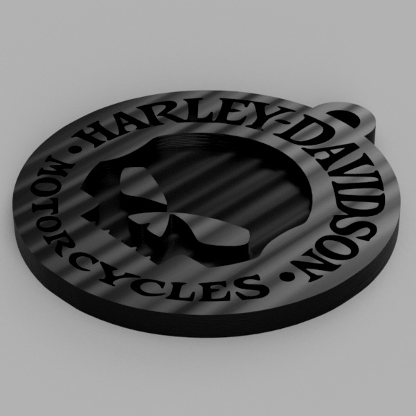STL file Harley Davidson Skull keychains 🏍️ ・Model to download and 3D ...