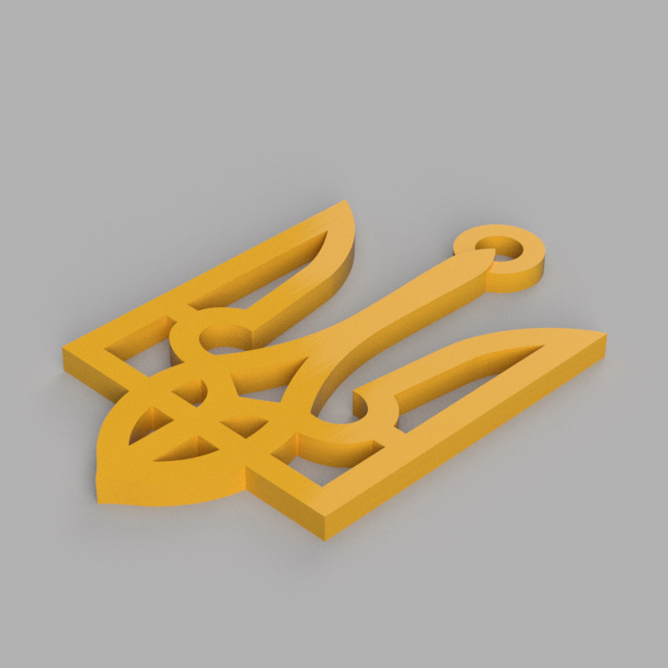 Free STL file Trident Coat Of Arms Ukraine keychain Pack 🔱・3D printer ...