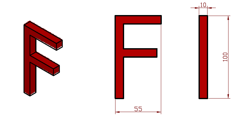 STL file Letter F 🎁・Template to download and 3D print・Cults