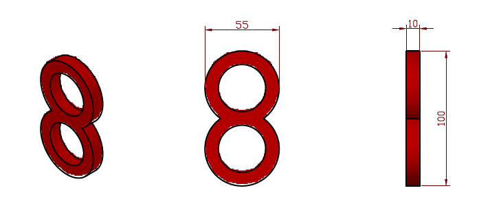 Archivo STL Número 8 🏠 ・Plan imprimible en 3D para descargar・Cults