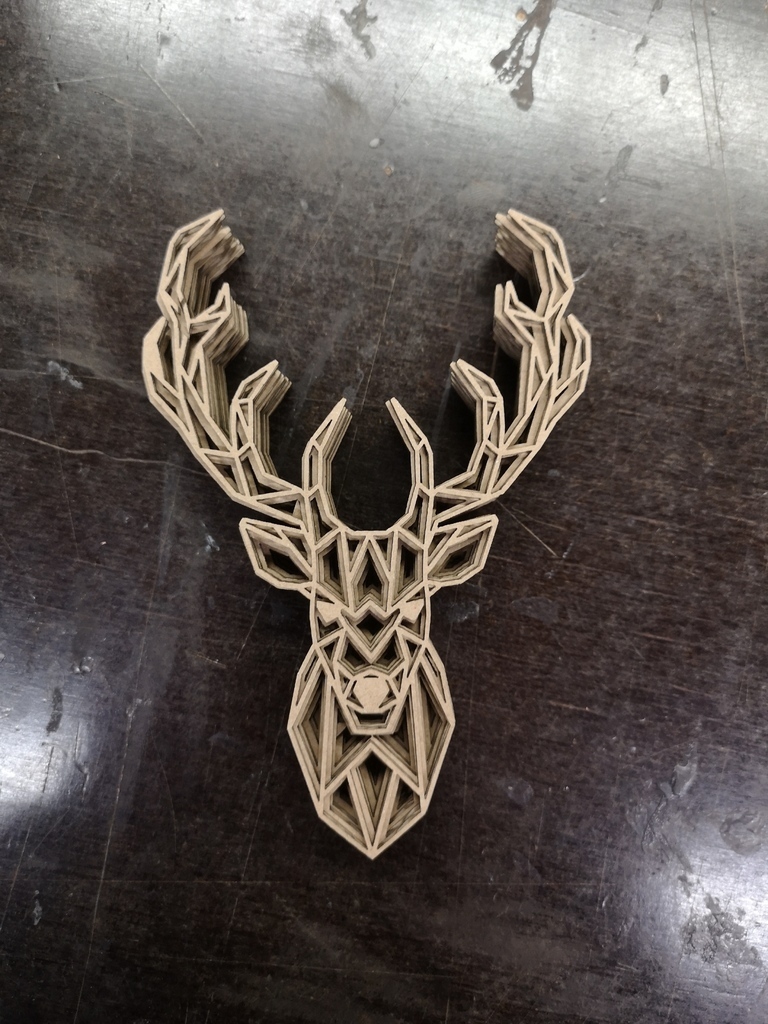 Free 3D file Laser Cut Layered Poly Deer by TheHappyGuy - DXF datei 🦌 ...