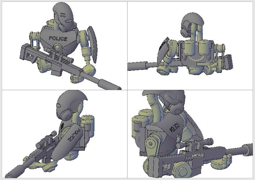 Fichier STL gratuit Robot de police V1 🤖 ・Objet imprimable en 3D à ...