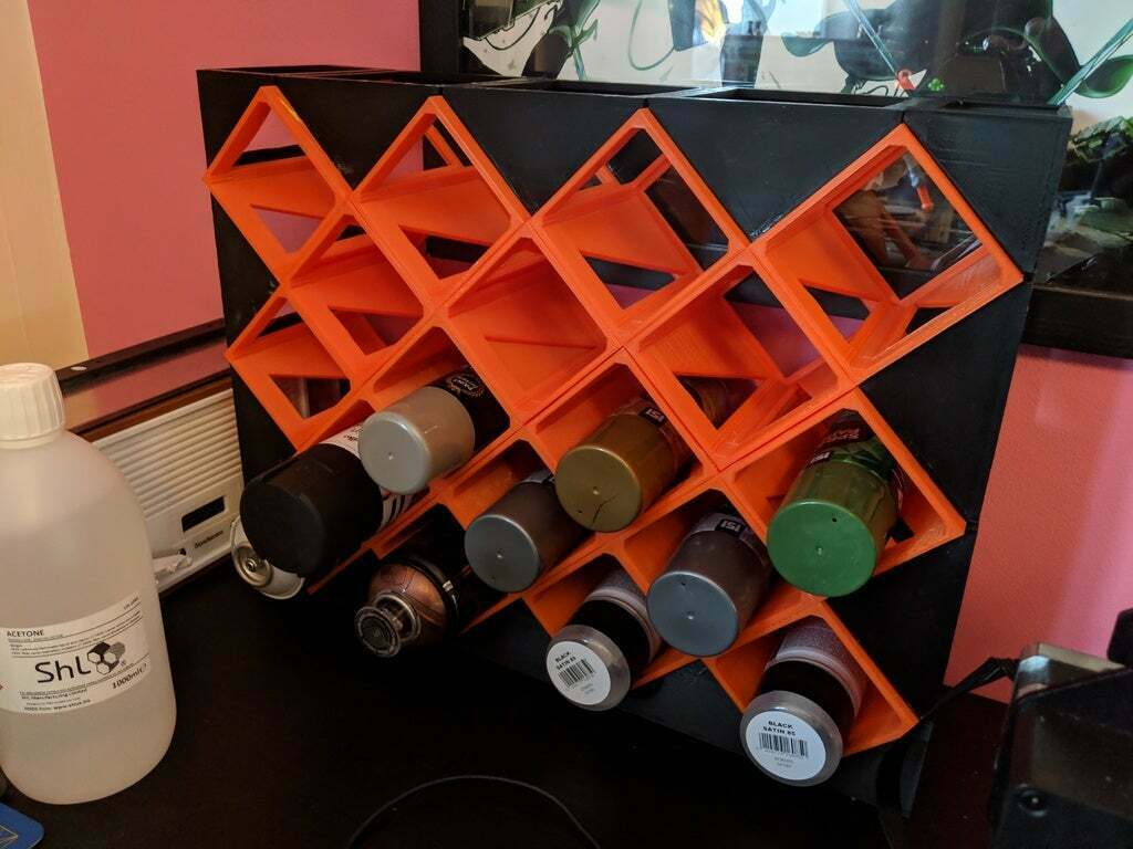 STL file Spray Paint Storage Rack 🎨 ・Design to download and 3D print・Cults