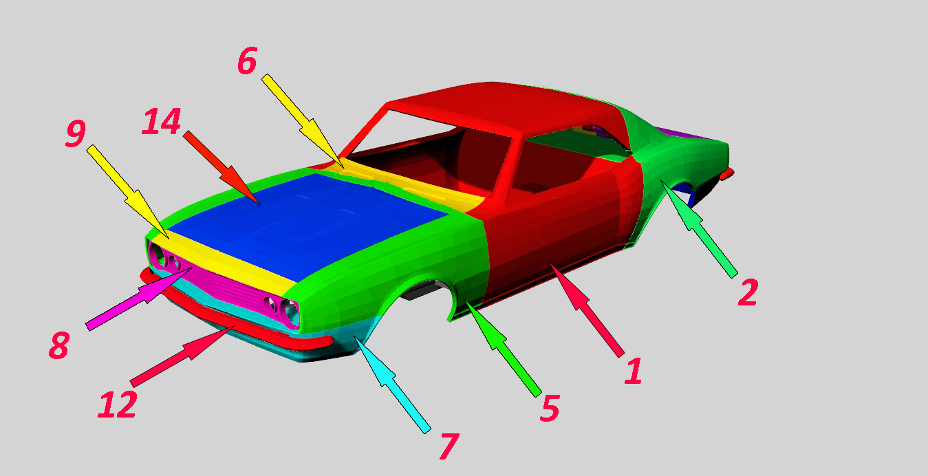 STL file Chevrolet Camaro Gasser 1:12 Scale 🚙 ・3D printable model to ...