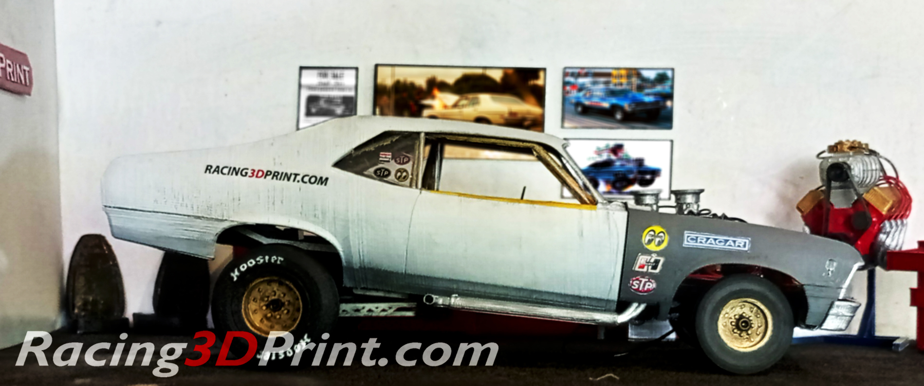 🚙 Chevrolet Nova Gasser Nitro Nova 1:12 Scale・ STL File for ・Cults