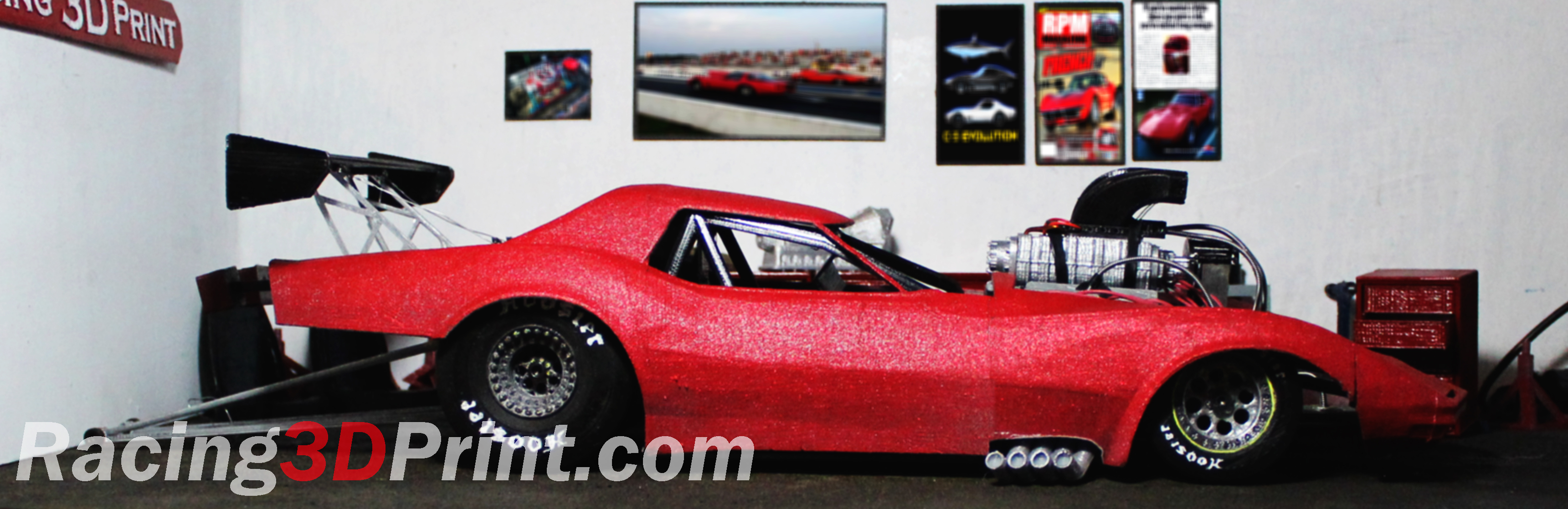 🚙 Chevrolet Corvette ProMod à escala 1:12・Arquivo STL para ・Cults