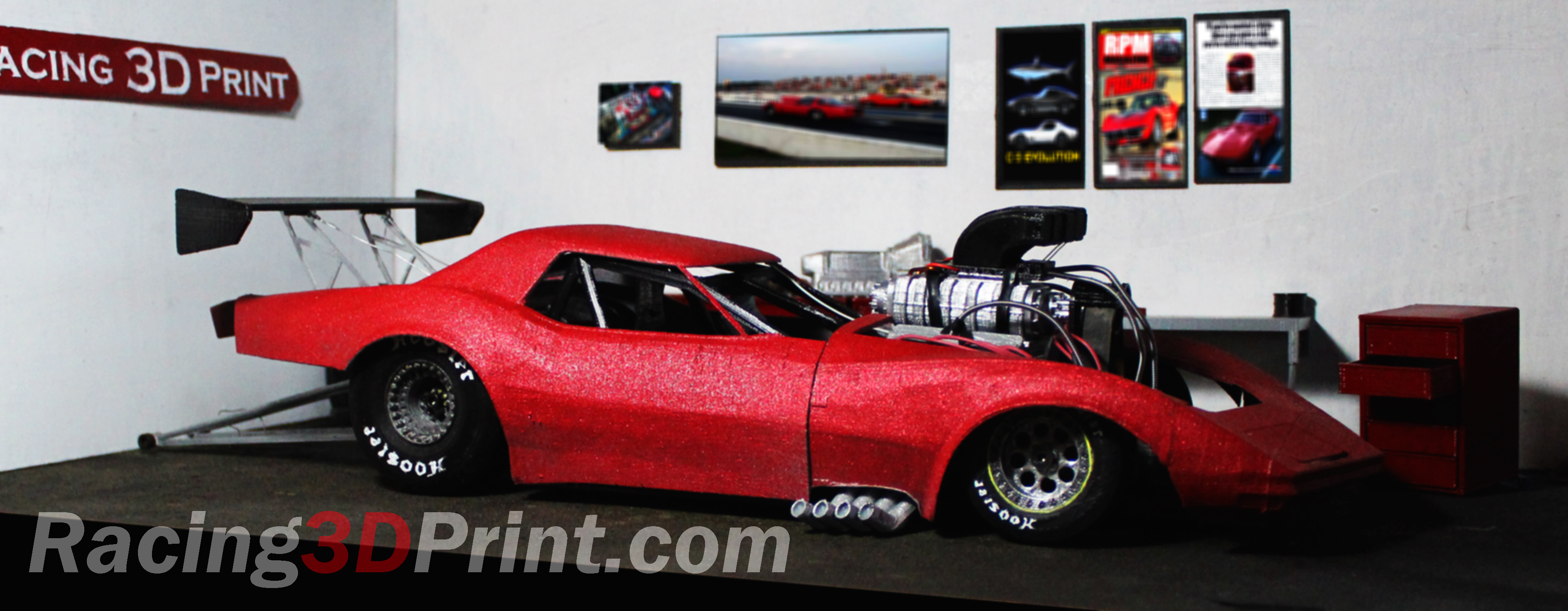 🚙 Chevrolet Corvette ProMod à escala 1:12・Arquivo STL para ・Cults