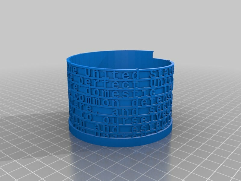 Free STL file Constitution Preamble Text Tower Cup ・Design to download ...