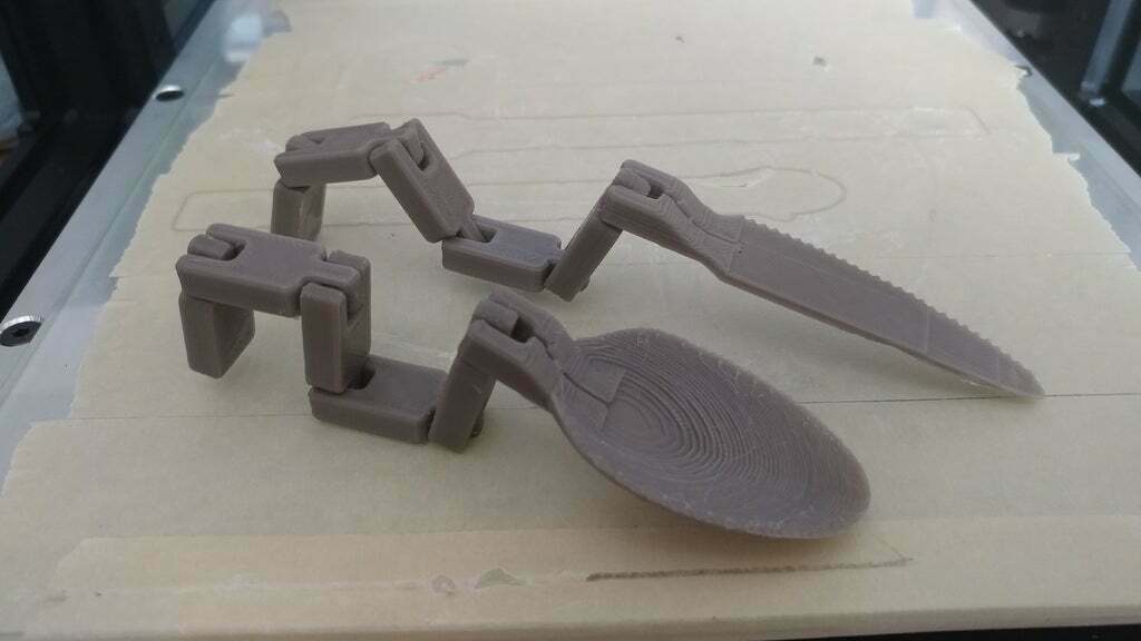 Free STL file Articulated Knife & Spoon 🔪 ・Object to download and to 3D ...