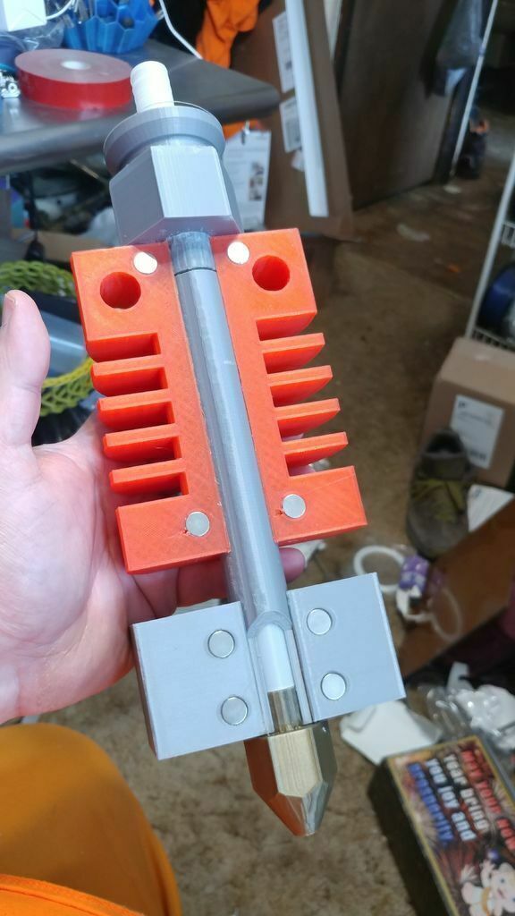 🥵 Hot End Model PTFE Lined (Creality Style) Giant Scale 500%・Free STL ...