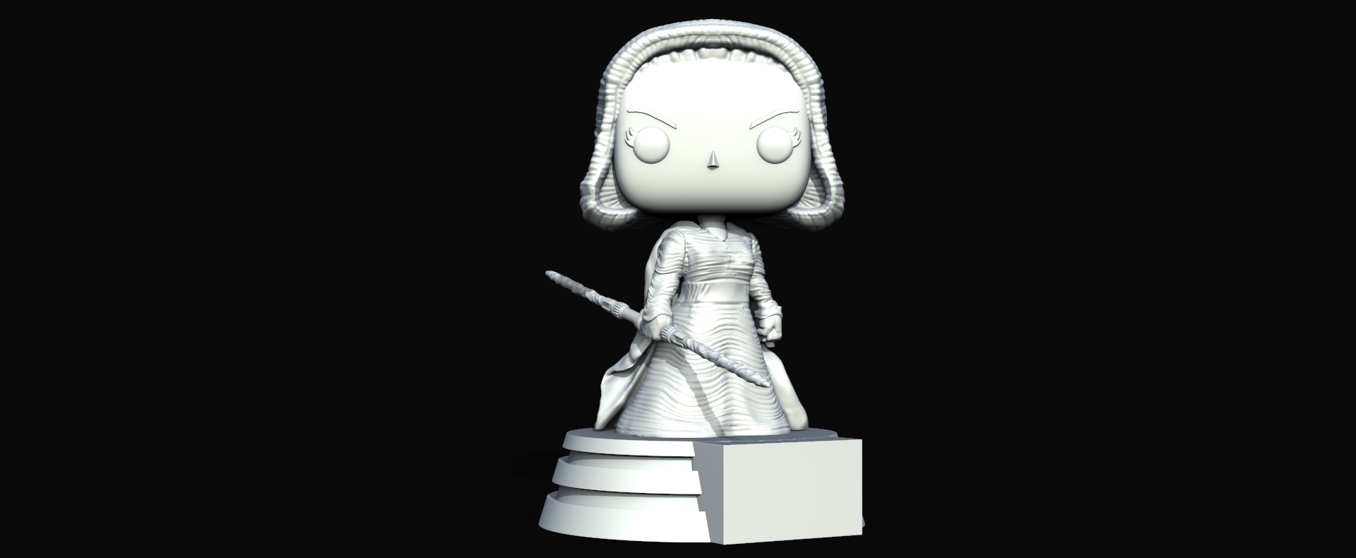 STL file FUNKO REY DARK Star Wars ⭐ ・3D printer design to download・Cults