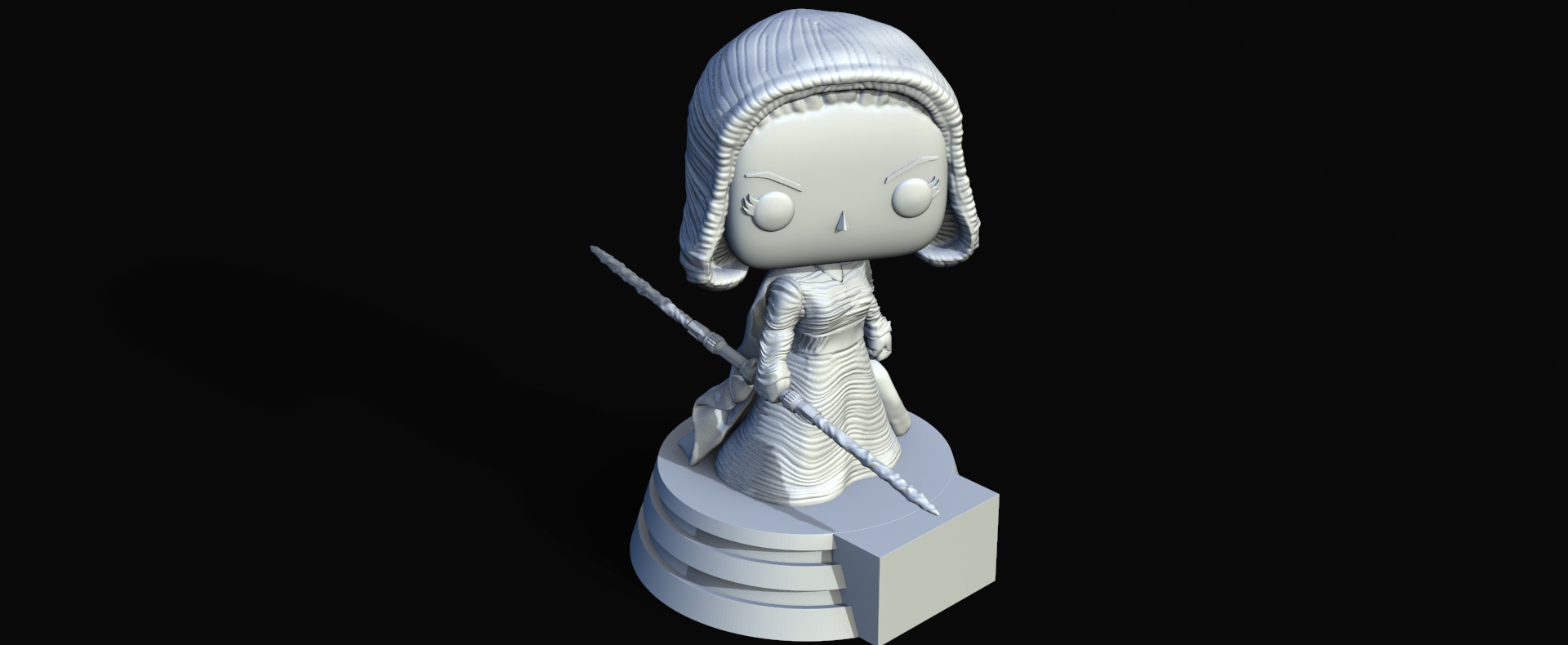 STL file FUNKO REY DARK Star Wars ⭐ ・3D printer design to download・Cults