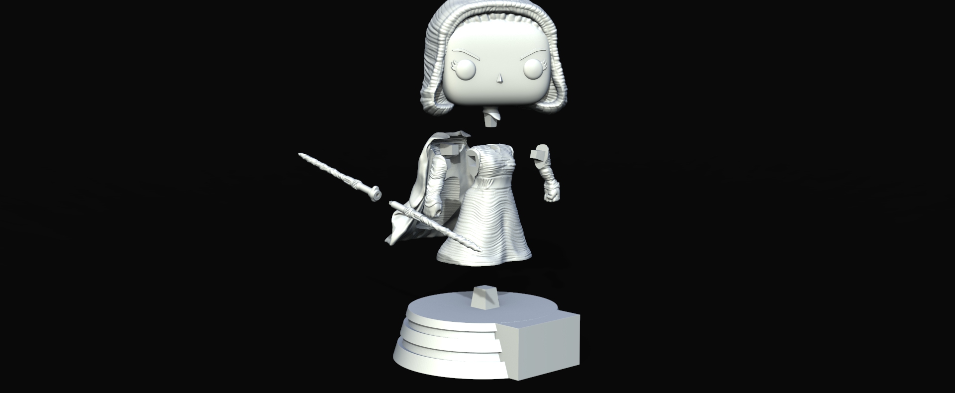 STL file FUNKO REY DARK Star Wars ⭐ ・3D printer design to download・Cults