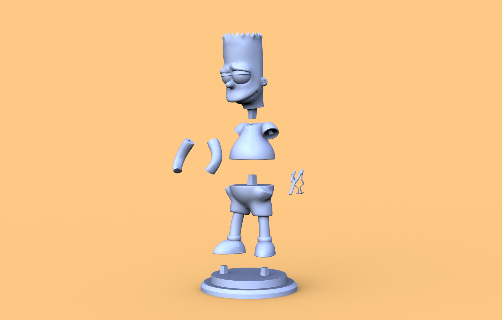 Archivo STL Bart Simpson 👽 ・Objeto imprimible en 3D para descargar・Cults