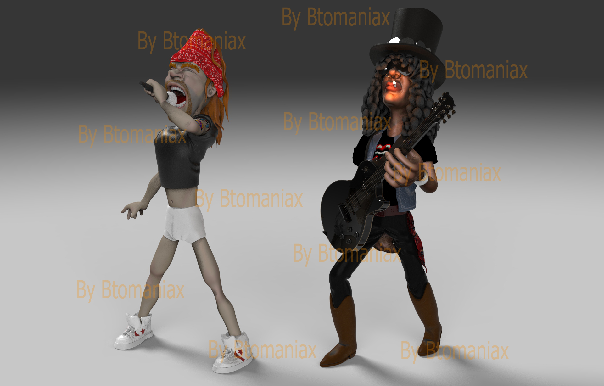 👽 Slash Guns and Roses・ STL File for ・Cults