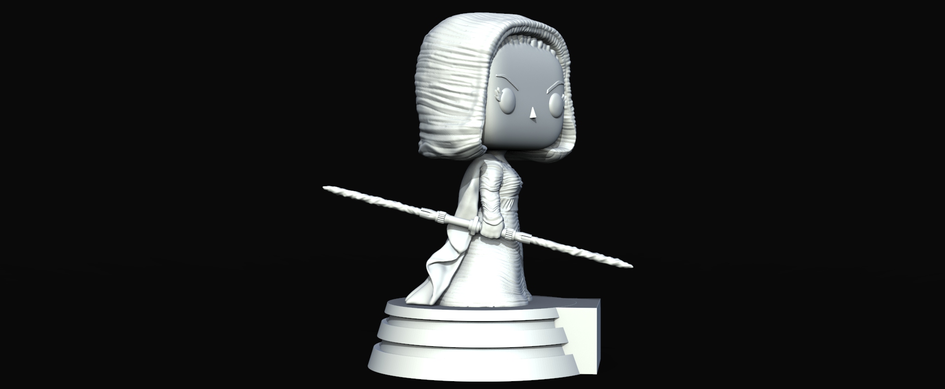 STL file FUNKO REY DARK Star Wars ⭐ ・3D printer design to download・Cults