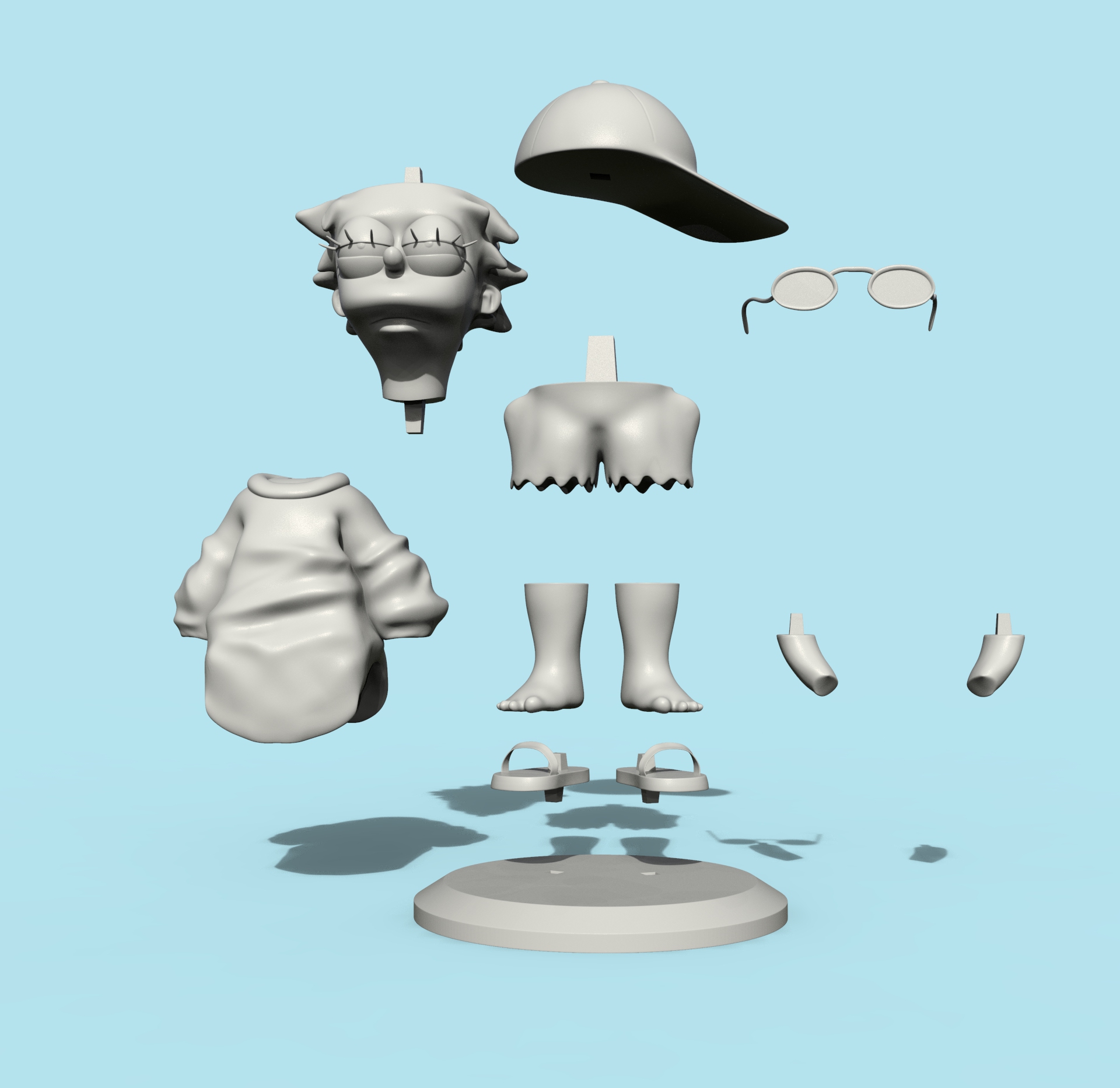 STL file Lisa Simpson good vibes 👽 ・3D print design to download・Cults