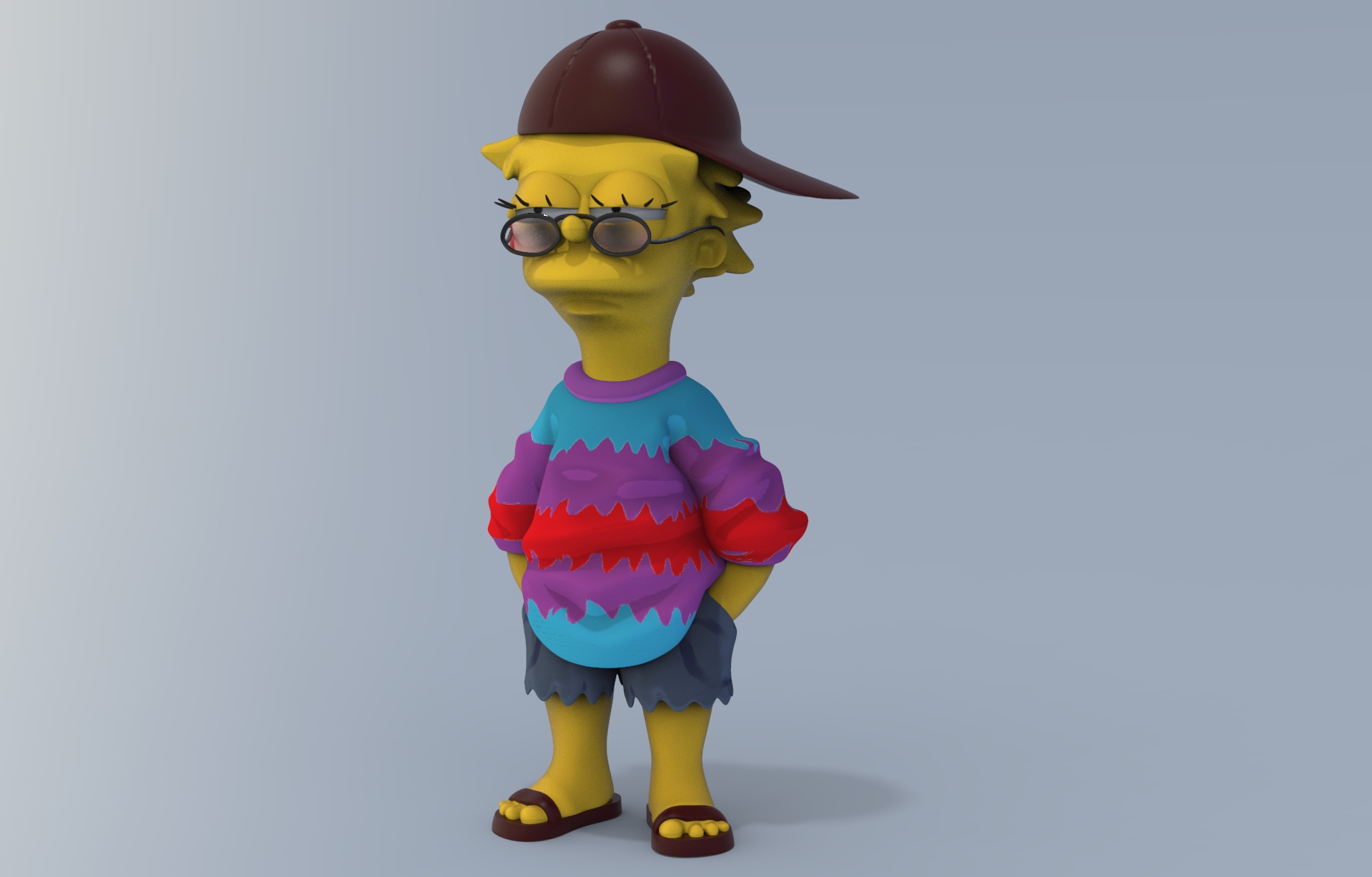 STL file Lisa Simpson good vibes 👽 ・3D print design to download・Cults