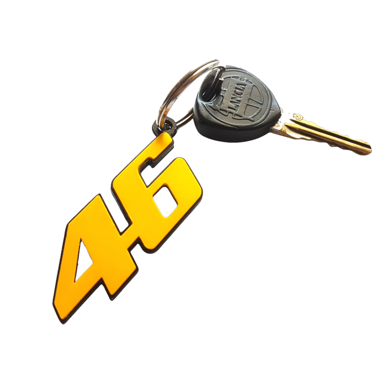 🗝️ VALENTINO ROSSI 46 KEYCHAIN・ STL File for ・Cults