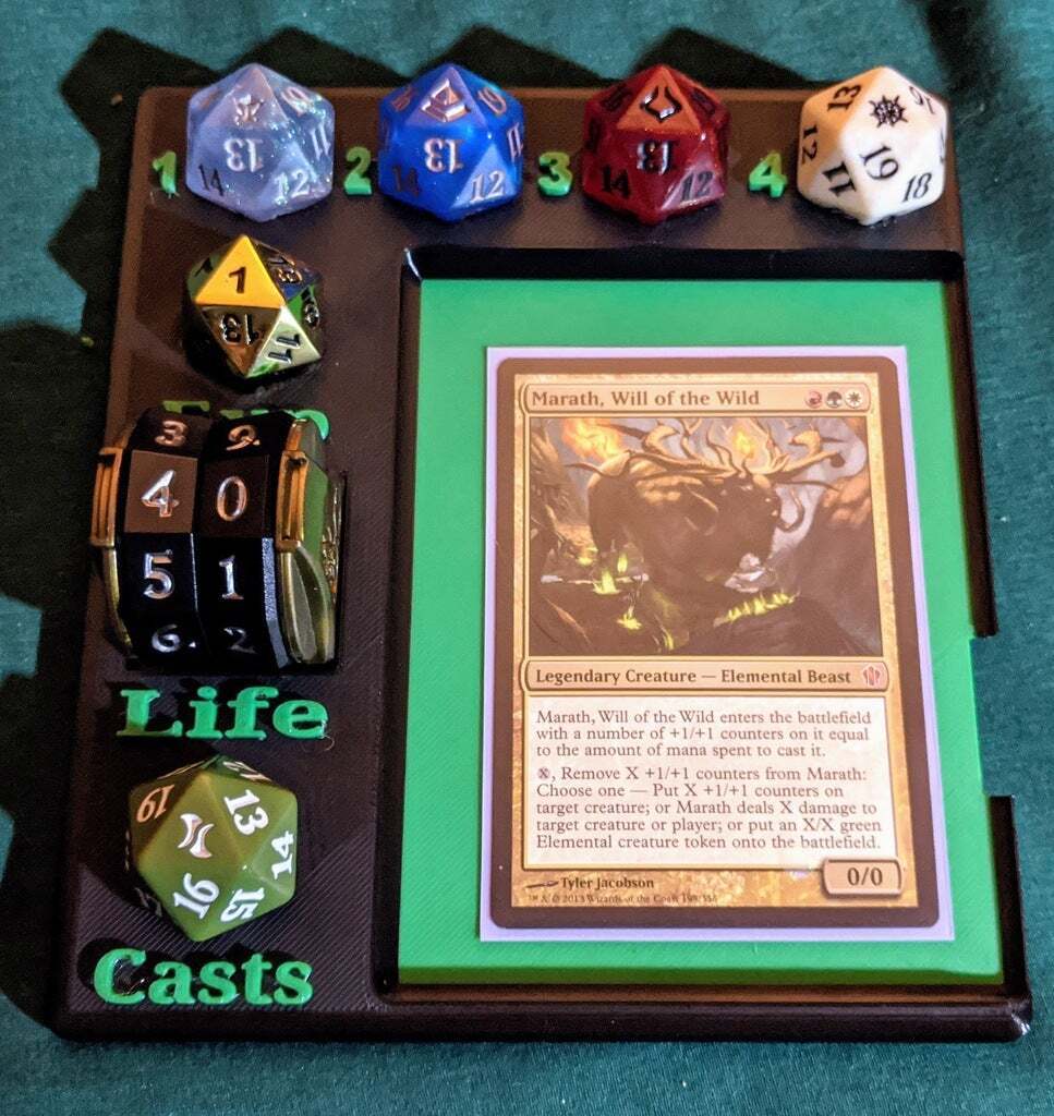 🎲 Commander Damage Counter・Free STL File for ・Cults