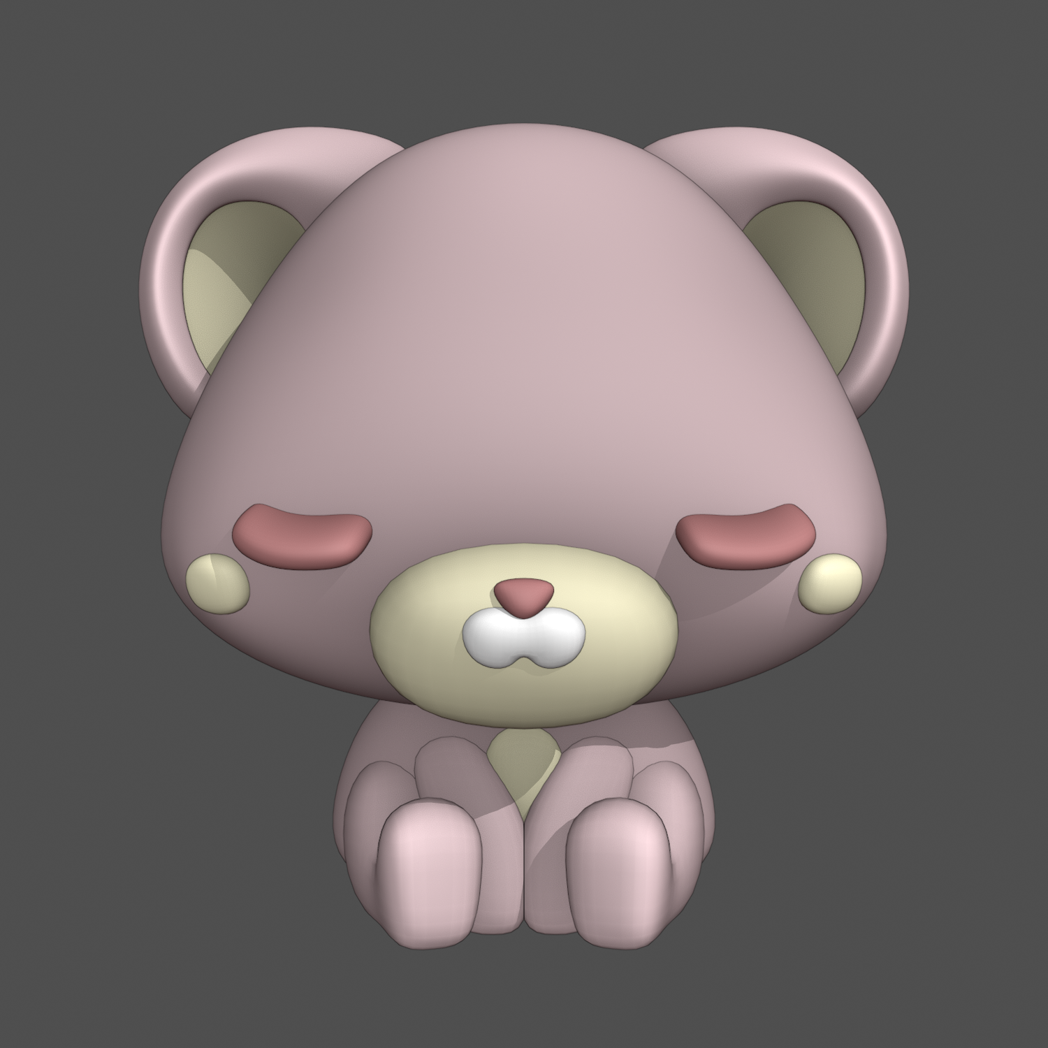 Archivo STL gratuito Oso chibi 🐉・Design para impresora 3D para ...