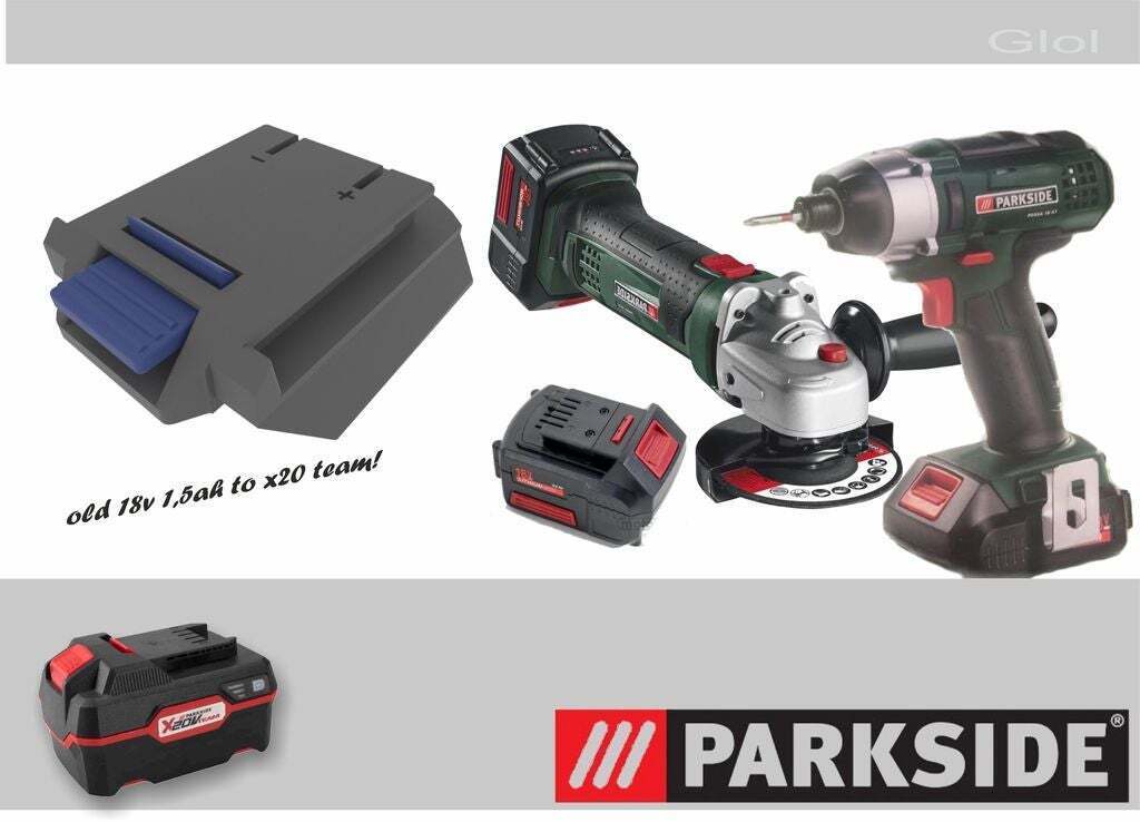 Free STL file Parkside x20 to Parkside x18-1 🔋 ・3D printable object to ...