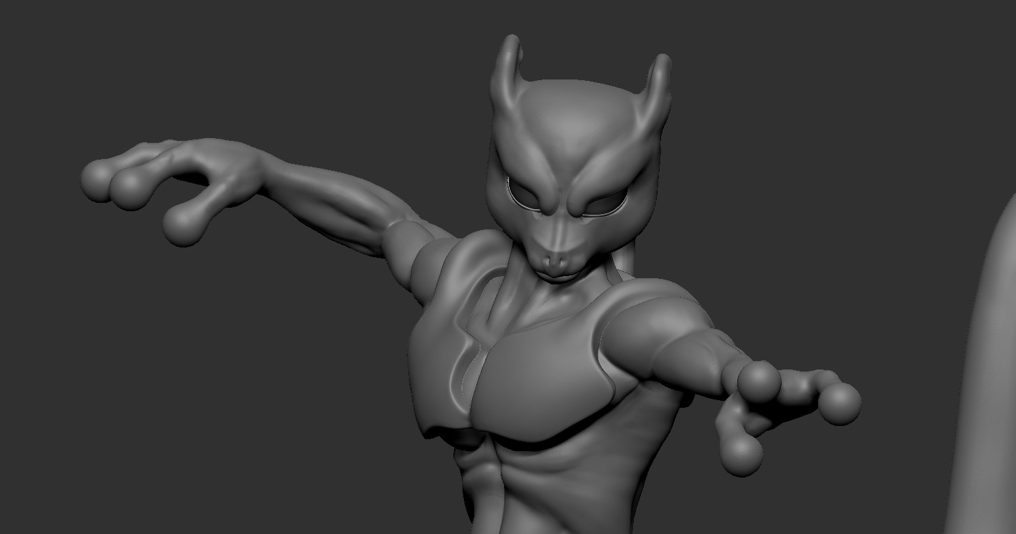 3D file Mewtwo with muscles 🐉 ・Model to download and 3D print・Cults