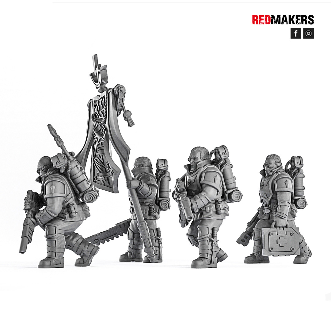 💂 Special Forces - Command Squad of the Imperial Force・ 3D File for ・Cults