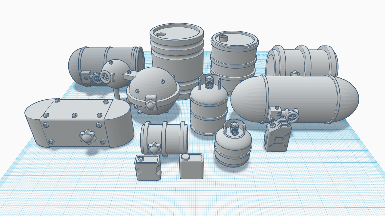 STL file Fuel tanks set A ⛽ ・3D printable model to download・Cults