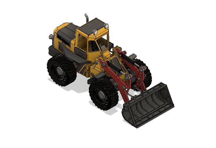 Free STL file Yellow Front Loader with Movements 🔗 (3MF)・Template to ...