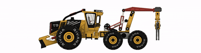 🚜 Yellow Log Skidder-All Dual Wheels・Free 3D File for ・Cults