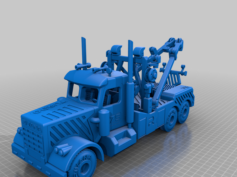 🚚 Yellow Classic Towing Truck・Free 3D File for ・Cults