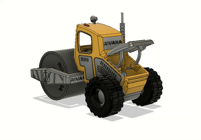 Free 3D file Yellow Road Roller Modern Version 2 with movements 🎲 ・3D ...
