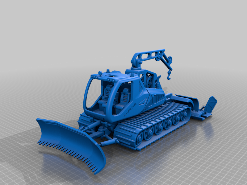 🌨️ Yellow Modern Snowcat / Snow Groomer with Movements・Free 3D File for ...