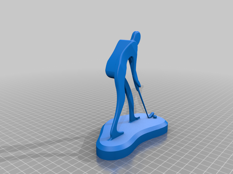 Free 3D file Golf Athlete Minimalist Square 🏌️ ・3D printer model to ...