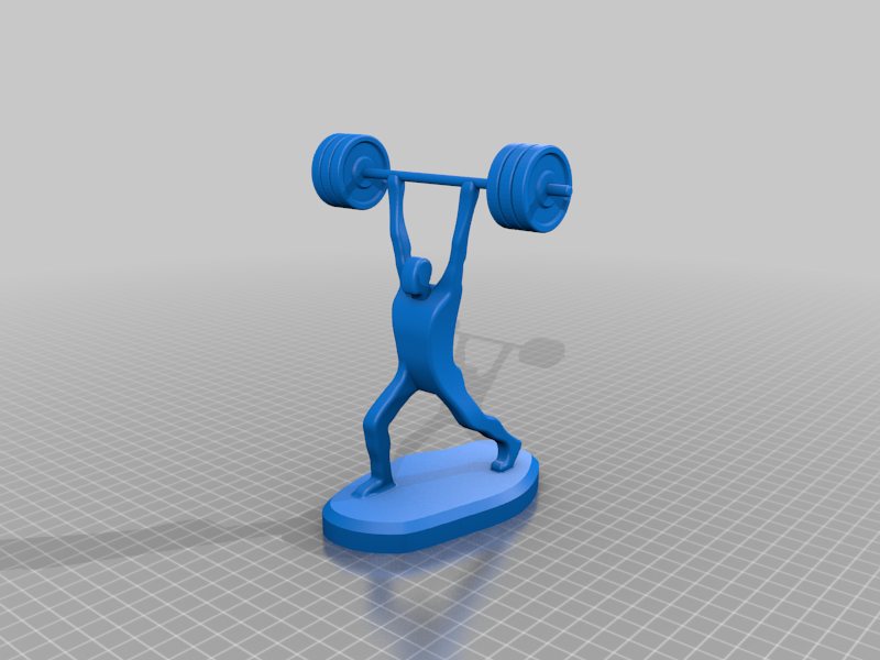 Free 3D file Weight Lifting Athlete Minimalist Square 🏋️ ・3D print ...