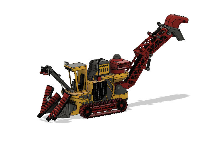 🎲 Yellow Sugarcane Harvester With Movements・Free STL File for ・Cults
