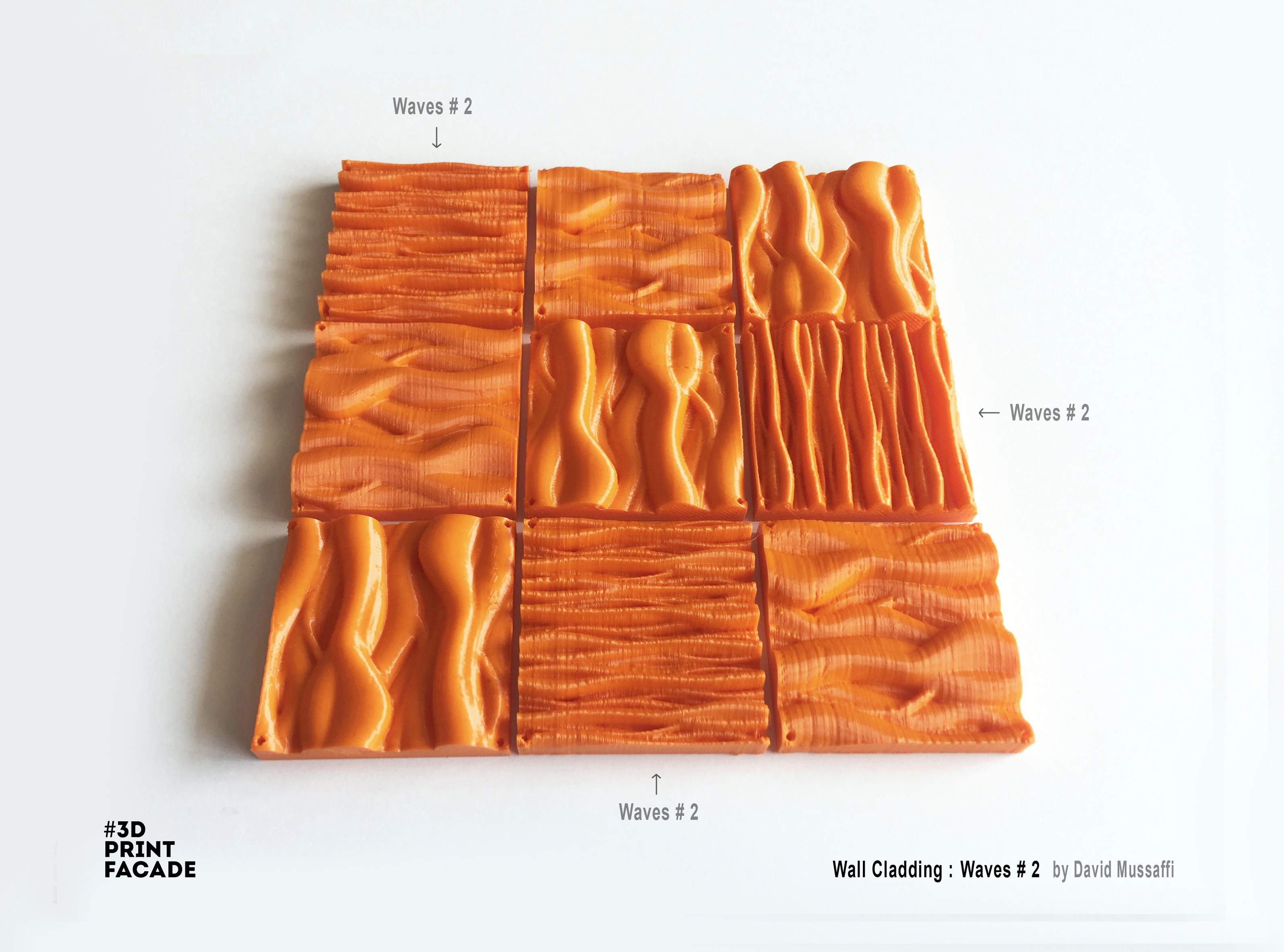 Archivo STL Wall Cladding "Waves" #1 🌊 ・Diseño de impresora 3D para ...