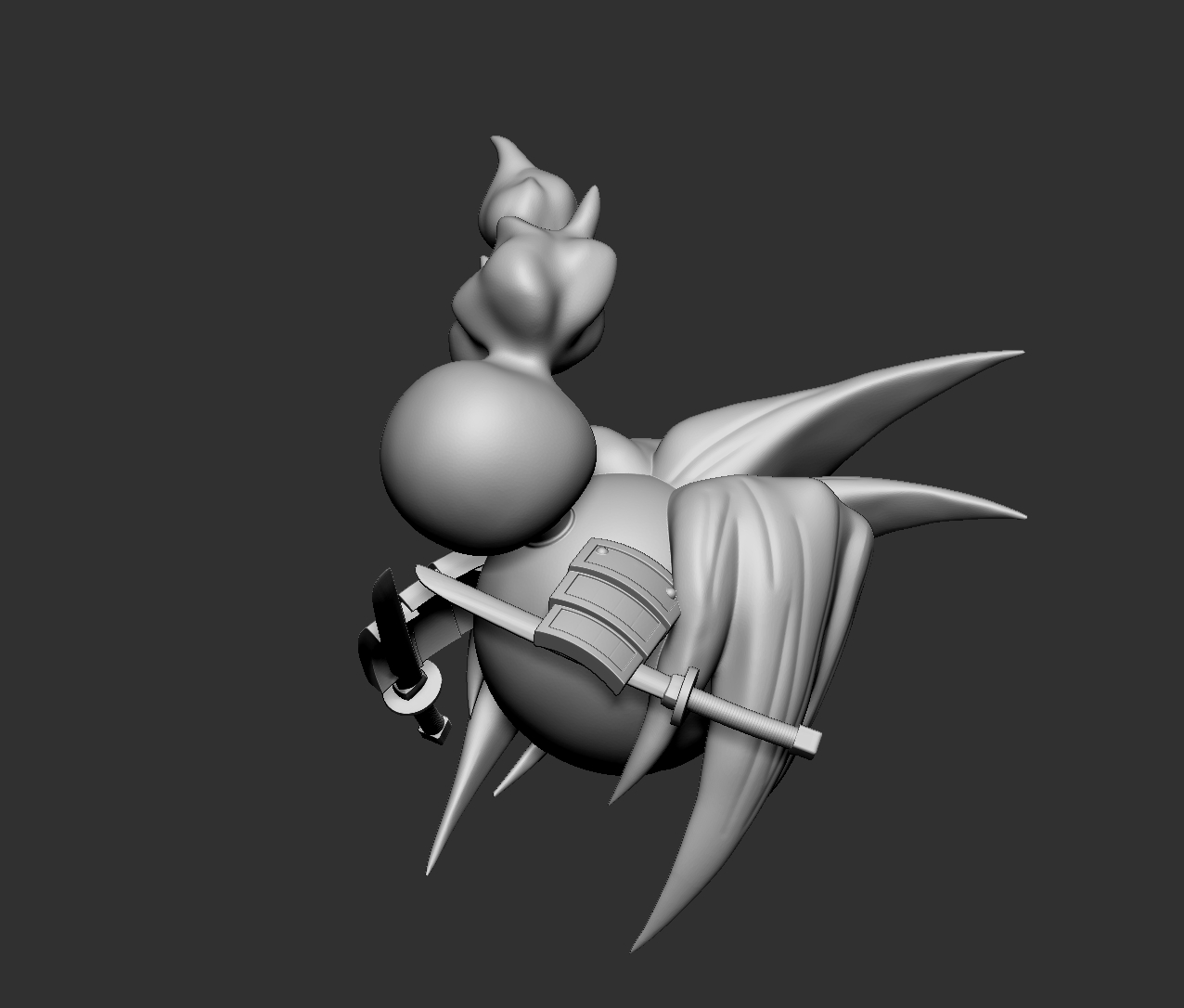 STL file AMIDAMARU HITODAMA (Shaman King Fan Art) 🤴・Template to ...