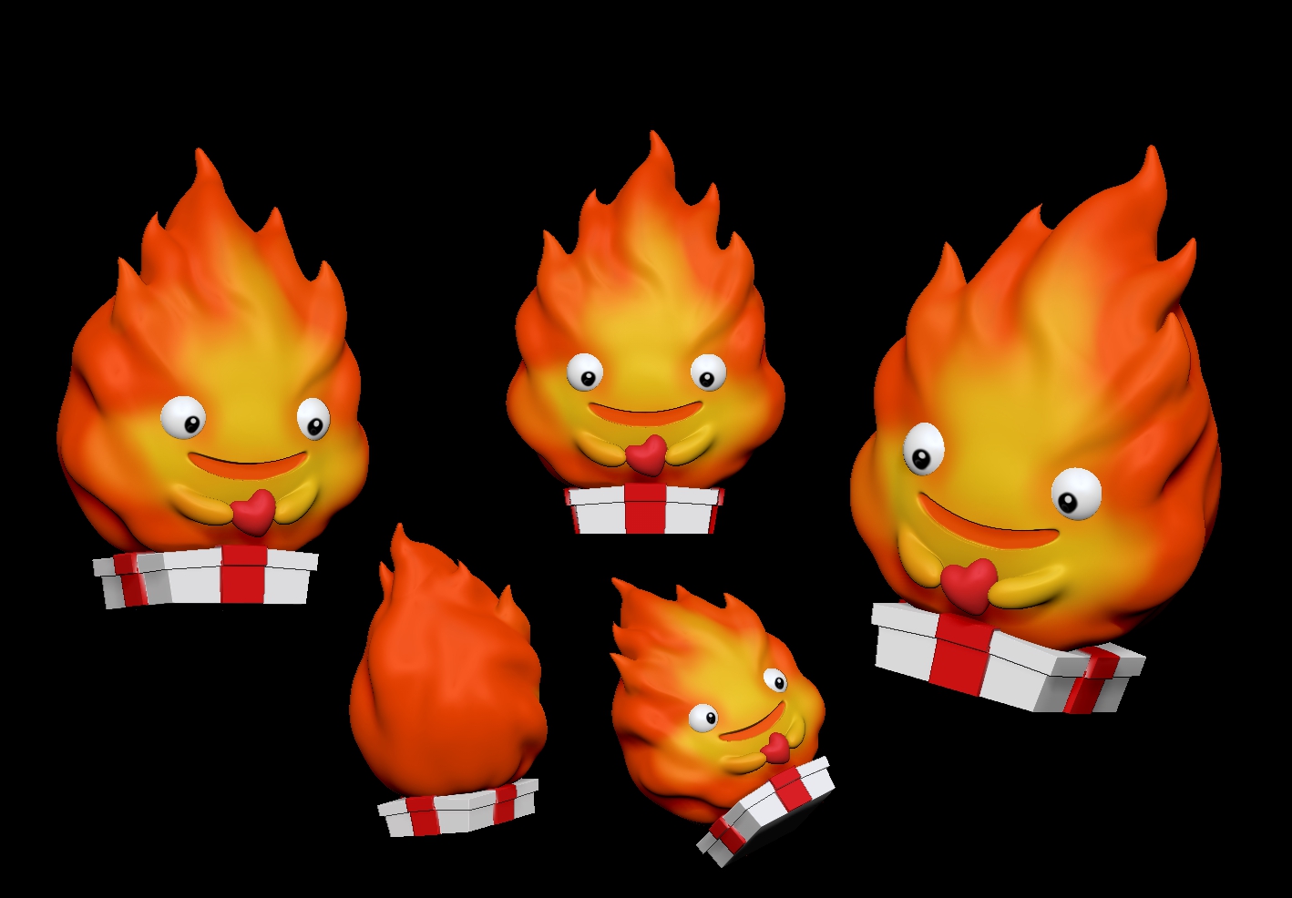STL file "Calcifer" Gift style FanART ! 🎁 ・3D printable model to ...