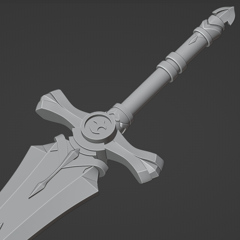 Free STL file White Iron Greatsword - Genshin Impact 🔫 ・Template to ...